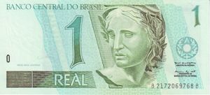 Banknote: 1 Real (Brazil(1994-2012 ND "Real" Issue) Wor:P-243Аe,Ww :C 251