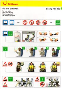 Safety Card: Boeing 737-300 (TUI Fly, Germany, Federal RepublicCol:TUI ...