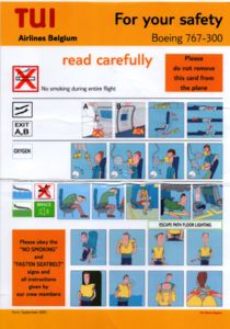 Safety Card: Boeing 767-300 (TUI Fly Belgium, BelgiumCol:JAF-TU-BE-0001