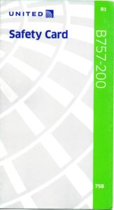 Safety Card: B757-200 (United Airlines, Ameerika ÜhendriigidCol:UAL-US-0022