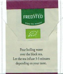 Tea Bag: Organic Black Tea Forest Fruit, white stripe under flap ...