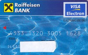Bank Card: Visa Elektron (Raiffeisen Bank, HungaryCol:HU-VE-0031.01