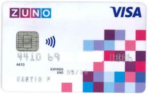 Bank Card: ZUNO (ZUNO BANK AG, SlovakiaCol:SK-VI-0065.03