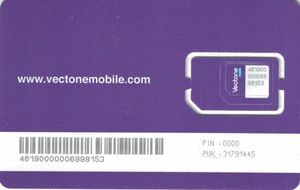 Telefonkort: Vectone Mobile (Mobile Sweden, Sverige) (Vectone - GSM ...
