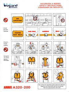 Safety Card: Airbus A320-200 (Volare Airlines, ItalyCol:VLE-IT-0001
