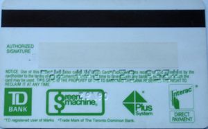 Carte bancaire: Personal Access (TD Canada Trust / The Toronto Dominion ...