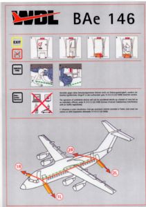 Safety Card: BAe 146 (WDL Aviation, Germany, Federal RepublicCol:WDL-DE ...