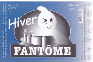 Drink Label: Fantome Hiver (Brasserie FantÔme, BelgiumCol:BE-BEER-018225