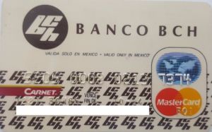 Bank Card: Banco BCH (Banco BCH, Mexico) Col:MX-MC-0113