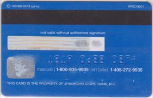 Bank Card: CHASE - ChaseDebit (JPMorgan Chase Bank, United States of ...