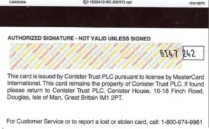 Bank Card: Globe Wallet (Conister Trust plc, United Kingdom of Great ...