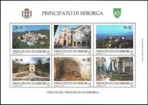 Stamp: Views from the Principality of Seborga S/S (Italy: Cinderella ...