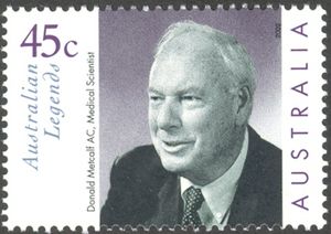 Stamp: Donald Metcalf - Haematologist (Australia(Australian Legends ...