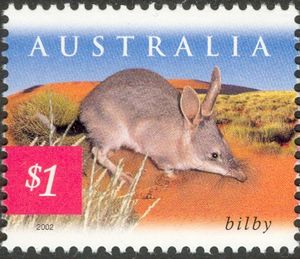 Stamp: Greater Bilby (Macrotis lagotis) (Australia(Fauna and Flora ...