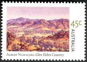 Stamp: Glen Helen Country (Australia(Birth Centenary of Albert ...