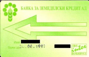 Bank Card: Bank of Agricultural Credit - 01/94 (Bank of Agricultural ...