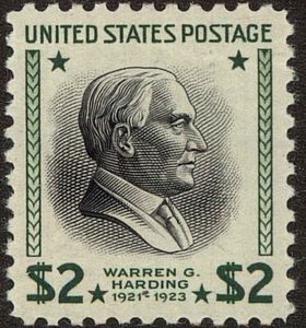 Stamp: Warren G. Harding (1865-1923), 29th President of the U.S.A ...