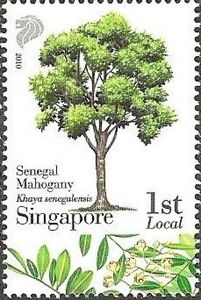 Stamp: Senegal Mahogany (Khaya senegalensis) (Singapore(Trees) Mi:SG ...