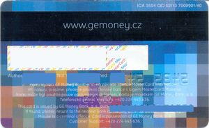 Bank Card: GE Money Bank MC blue 02-10 (GE Capital Bank, Czech ...