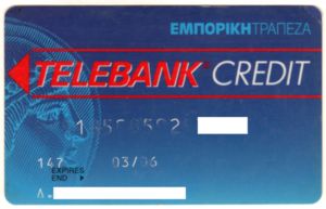 Bank Card: Emporikibank Telebank Credit (06-01) (Commercial Bank of ...