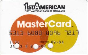 Bank Card: Mastercard (First American Bank of Maryland, United States ...