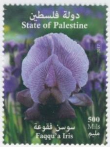 Stamp: Faqqu`a Iris, Palestine National Flower (Palestinian Territory ...
