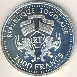 Münze: 1,000 CFA Francs (Wappen von Hamburg - Kaiser Leopold) (Togo ...