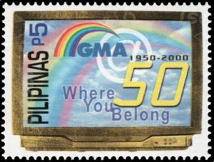 Stamp: GMA Network - 50th Anniversary (PhilippinesMi:PH 3151,Sn:PH 2662 ...