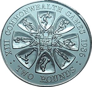 Coin: 2 Pounds (XIII. Commonwealth Games 1986 in Edinburgh - Silver ...