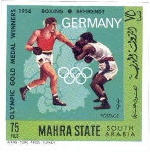 Stamp: Boxing – Behrendt (1956) (Mahra(German Olympic Champions) Mi:AD ...