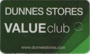 Functional Card: Dunnes Stores Value Club Card (Shops - Supermarkets ...