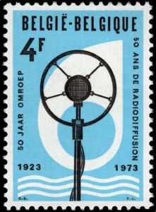 Stamp: Old type microphone (BelgiumMi:BE 1743,Sn:BE 862,Yt:BE 1684,Sg ...