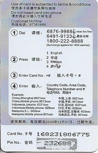 Phonecard: International Calling Card - Mercedes and Model (FAKE China ...