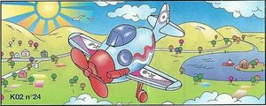 Meal Toy: Blue airplane (Kinder Surprise, Europe(Kinder - Airplane) Col ...