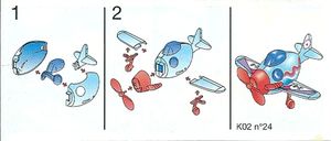 Meal Toy: Blue airplane (Kinder Surprise, Europe(Kinder - Airplane) Col ...