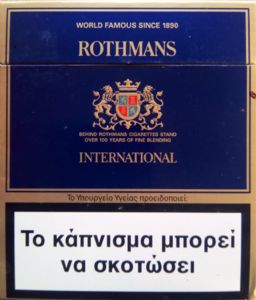 Paquete de Cigarrillos: Rothmans International (Grecia(Rothmans ...