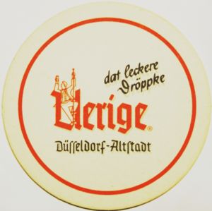 Sous-bock de bière: Uerige (Hausbrauerei Uerige, Allemagne, République ...