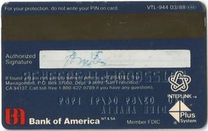 Bank Card: Bank of America Versatel (Bank of America, United States of ...