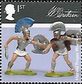 Stamp: Herald Trojan Warriors (United Kingdom of Great Britain ...