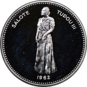 Coin: ½ Koula (Salote Tupou III - Platinum edition) (Tonga(1962 - Koula ...