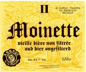 Drink Label: Moinette (Brasserie Dupont, BelgiumCol:BE-BEER-018418