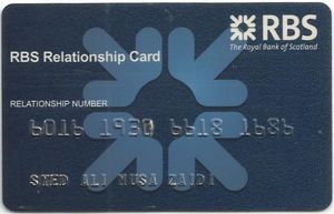 Bank Card: RBS Relationship Card (RBS, PakistanCol:PK-CR-0001