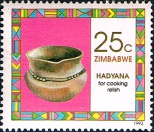Stamp: Hadyana (Zimbabwe(Household Pottery) Mi:ZW 504,Sn:ZW 686,Yt:ZW ...