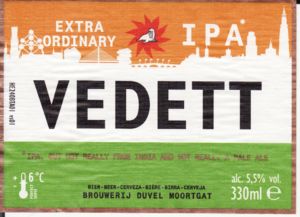 Drink Label: Vedett Extra Ordinary (Duvel Moortgat, BelgiumCol:BE-BEER ...