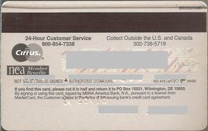 Bank Card: Nea National Educatión Associatión (MBNA America Bank ...