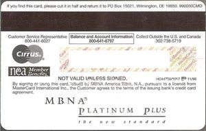 Bank Card: Nea National Educatión Associatión (MBNA America Bank ...