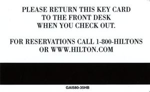 Hotel Card: Hilton Insert or swipe key (Hilton, United States of ...