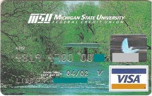 Bank Card: MSU Michigan State University (Franklin Mint Federal Credit ...