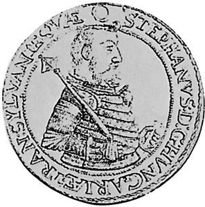Coin: 10 Ducats (Transylvania) (1604~1605 - Stephan Bocskai) WCC:km36