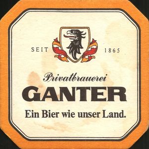 Sous-bock de bière: Ganter (Brauerei Ganter GmbH & Co. KG, Allemagne ...